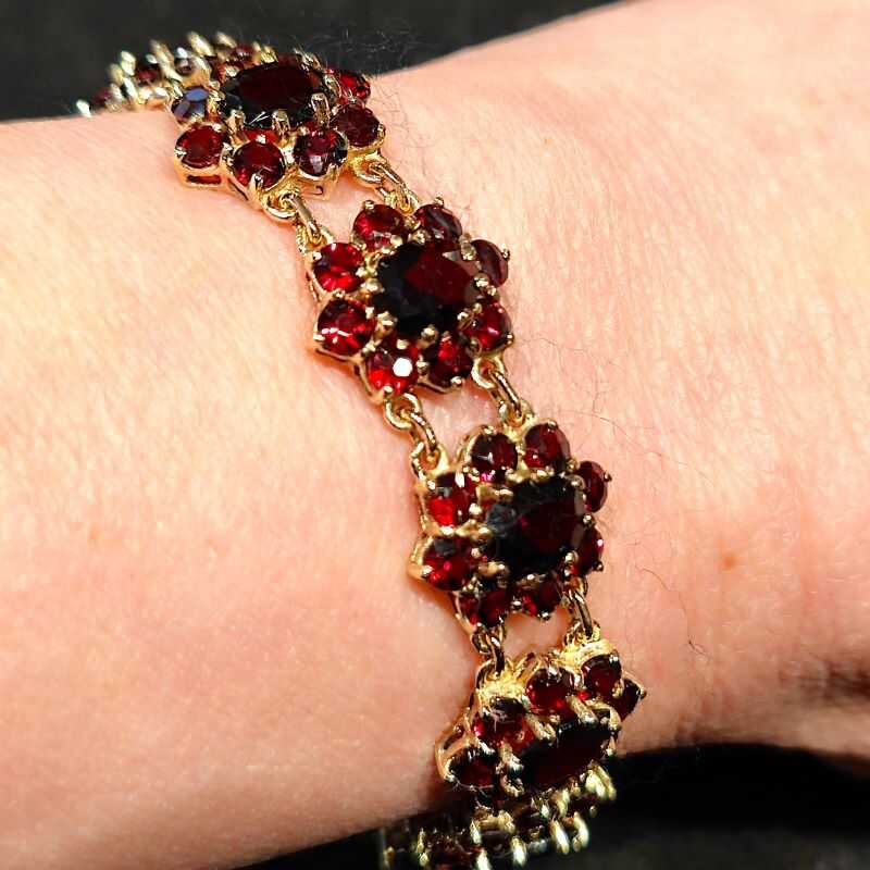 Red and gold bracelet store
